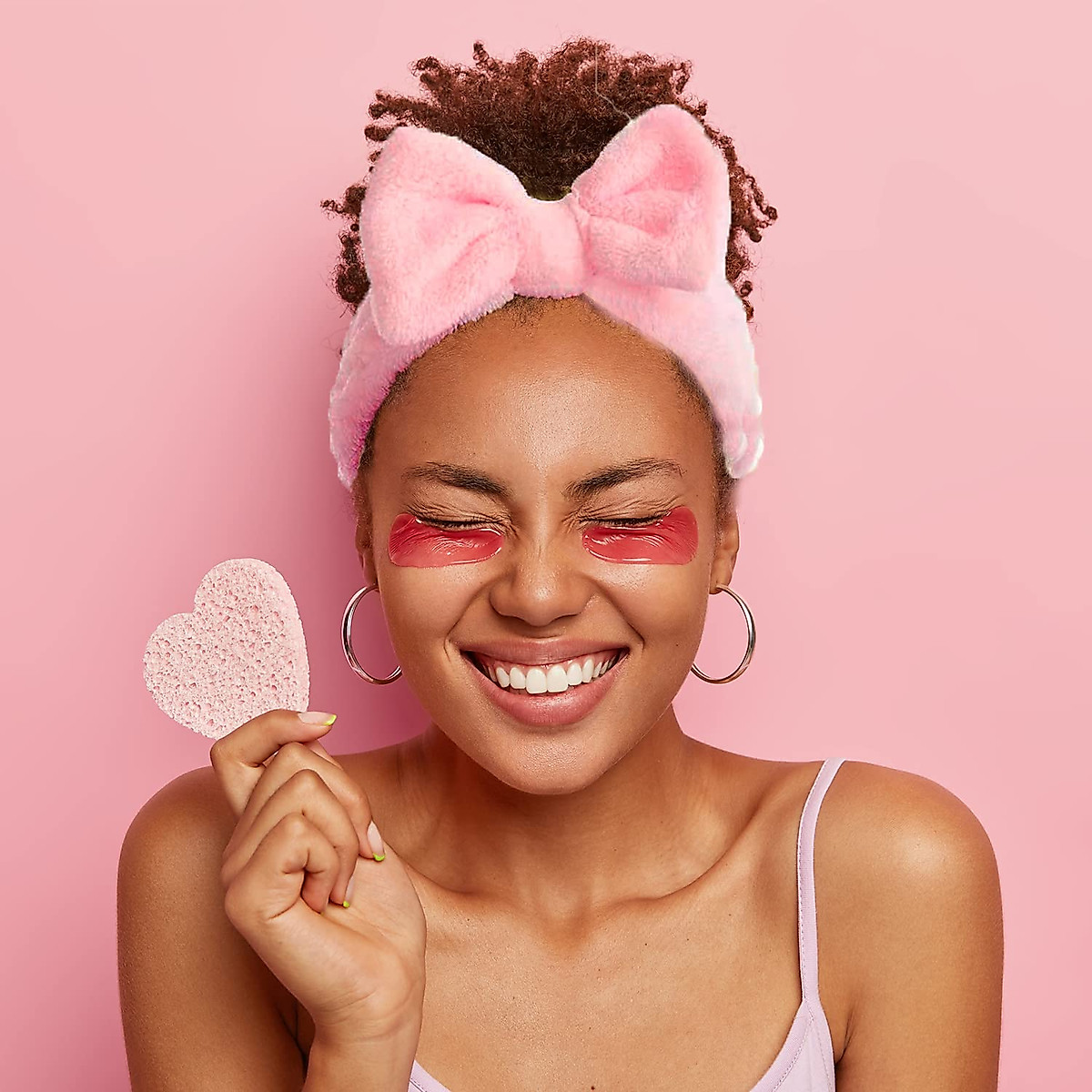 NYKKOLA 2 Pack Spa Headband,Bowknot Coral Fleece Elastic Headband With 2 Silicone Face Mask Brush,for Women Girls Washing Face Beauty Skincare And Sports. (Gray,Pink)