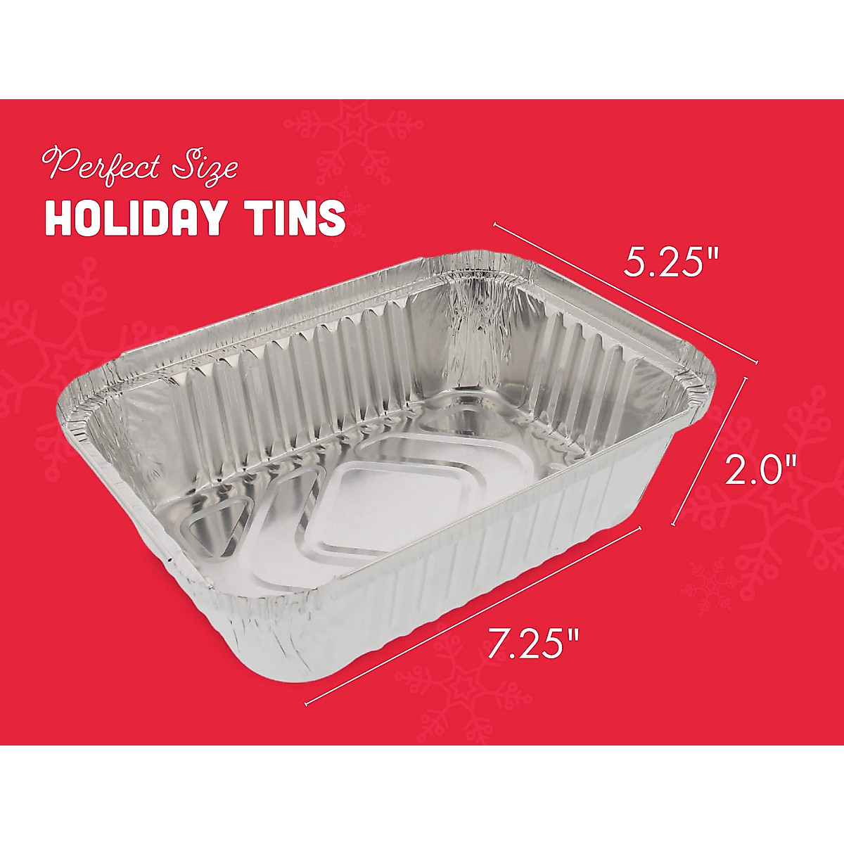 Gia's Kitchen Aluminum Pans with Lids, Set of 12 Christmas Tins - Heavy Duty Foil Pans with Lids, Ideal for Leftovers, Holiday Cookie Gifts - Assorted Traditional Foil, Rectangular (24 Piece Set)