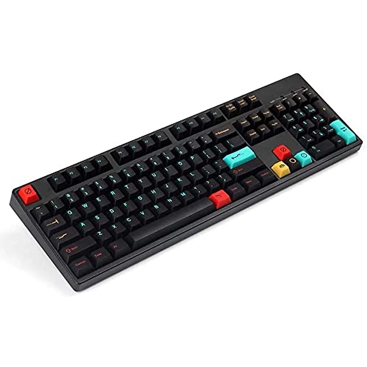108 + 21 keycap Set, Dye-Sublimation PBT Keycaps, Cherry Profile Custom Keycaps for DIY Cherry MX Mechanical Gaming Keyboards, Metropolis.