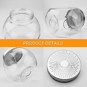 57oz Accguan Glass Candy Jar Cookie Jar With Metal Airtight Lid for Snacks, Dry Food, Jelly and Daily Food Storage, Set of 4