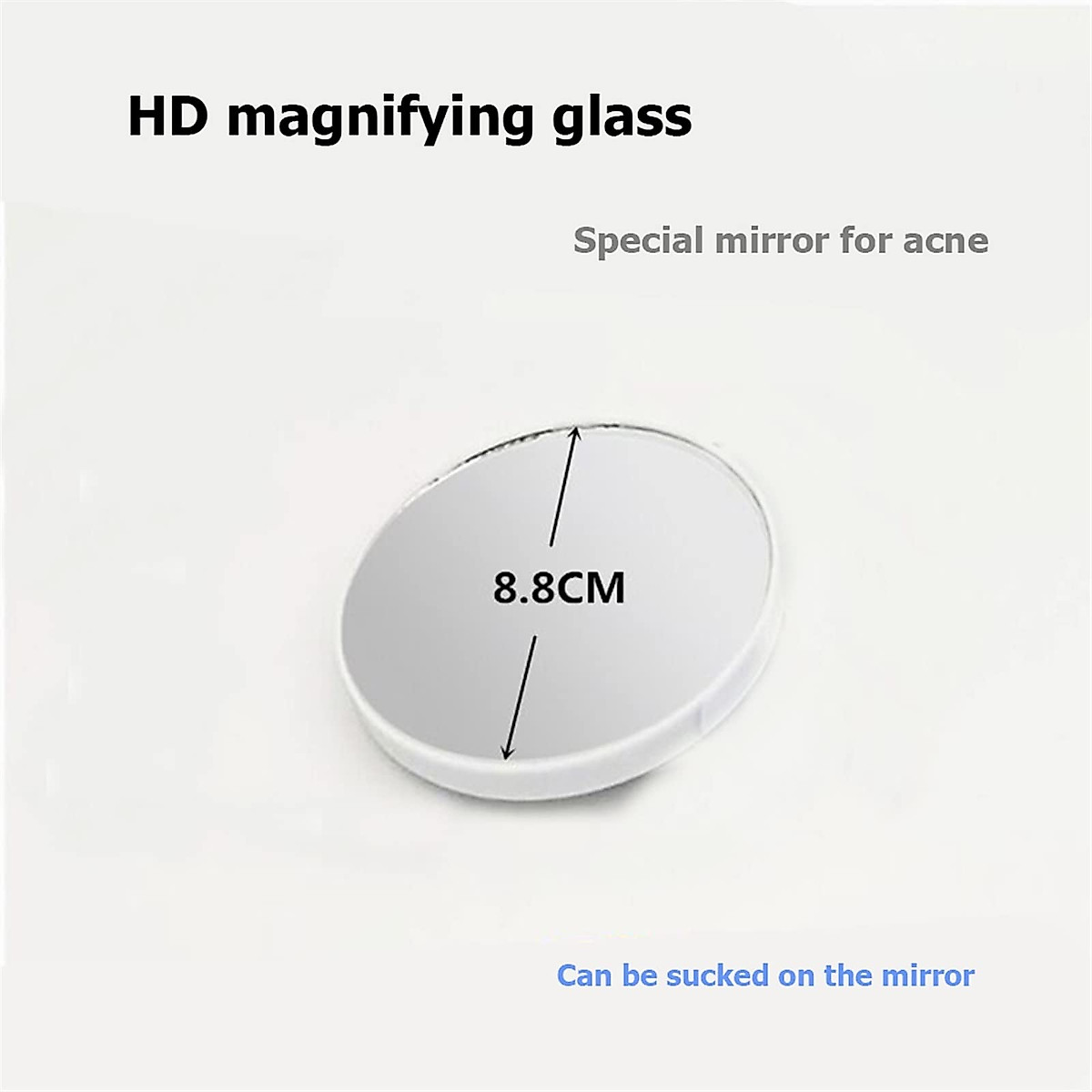 KOHARA 5X Magnification Round Makeup Mirror Folding Pocket Makeup Mirror Acne Pores Eye Makeup Mirror Magnification Compact Mirror