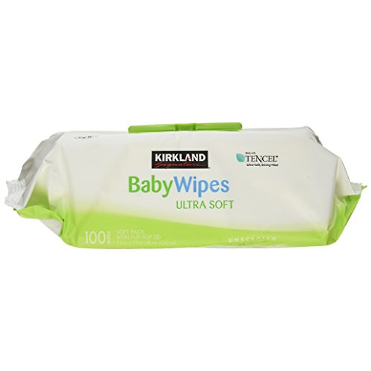 Kirkland Signature Baby Wipes Ultra Soft Unscented Strong Fiber Moisturizes Sensitive Skin Gently Cleanses Helps Maintain Product Purity and Freshness Helps Maintain Ideal Ph Extra Large Wipes with