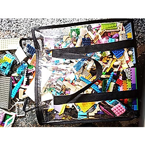 MiniOwls Bin and Chest Organizing Bags - Waterproof Clear Plastic Travelling Pouch. Storage for Toys, Kids Books, Balls, Blocks and Games (12x12 Set of 3)