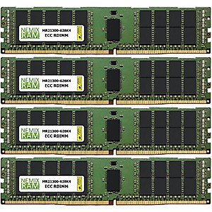 64GB (4x16GB) DDR4-2666MHz PC4-21300 ECC RDIMM 2Rx8 1.2V Registered Memory for Server/Workstation