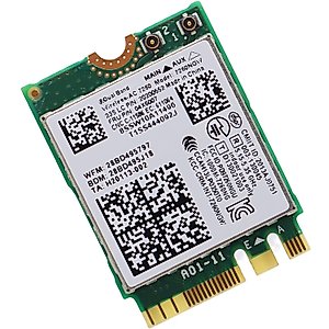 Dual Band Wireless-AC 7260 NGFF M2 Use for Intel AC 7260NGW 802.11ac 2x2 Wi-Fi + Bluetooth 4.0 Compatible with Lenovo Thinkpad T440 T540 X240 W540 L540 L440 Fru: 04X6007