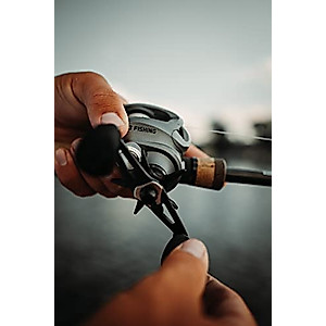 13 FISHING - Inception Slide Baitcast Reel - 8.1:1 Gear Ratio - Left Hand Retrieve (Fresh+Salt) - INSLD2-8.1-LH, Gray
