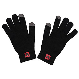 Disney Mickey Mouse Adult Knit Beanie Hat and Texting Glove Set (Black)