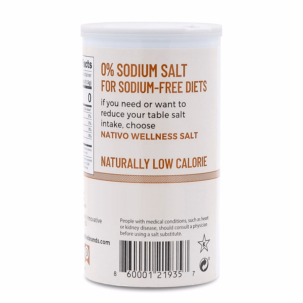 0% Sodium Salt Substitute - NaTivo Wellness - Salt Alternative - Gluten Free - Low in Calories - Reduce your daily Sodium intake - With Natural food products - Keto friendly - Non-GMO - 4 x 3oz