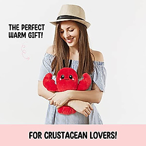 Crustacean Microwavable Unscented Heating Pad for Women - Warm Cozy Plush Heatable Stuffed Toy Animal - Hot and Cold Heat Bag Gift for Women and Girls