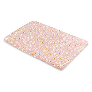 Babyletto 100% Organic Cotton All-Stages Bassinet Sheet, GOTS-Certified, Fitted 360°, Ultra-Soft and Breathable Muslin - Daisy