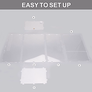 Aiicioo Micro Habitat Terrarium Enclosure 8x6x14 Inches Tarantula Enclosure Box Insect Habitat Clear Acrylic Reptile Feeding Tank for Jumping Spiders Insect Small Tree Dwelling Reptiles