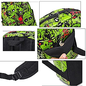 MAEHARRT Green Goth Backpacks Skeleton Backpack Skull Backpack Y2k Backpack Gothic Backpack Punk Emo Backpack Luminous Backpack