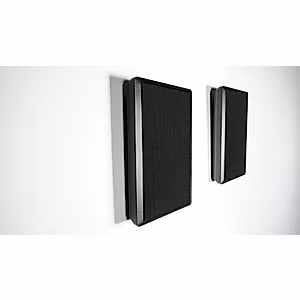 Rockville Pair Rock Slim 70B Black 5.25" 70V Commercial Restaurant Wall Speakers