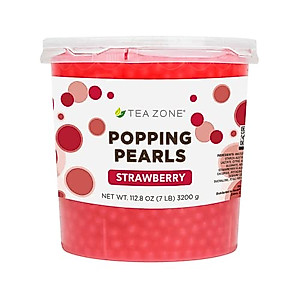 TEA ZONE Apex Popping Pearls Jar, Strawberry, 112.9 Ounce