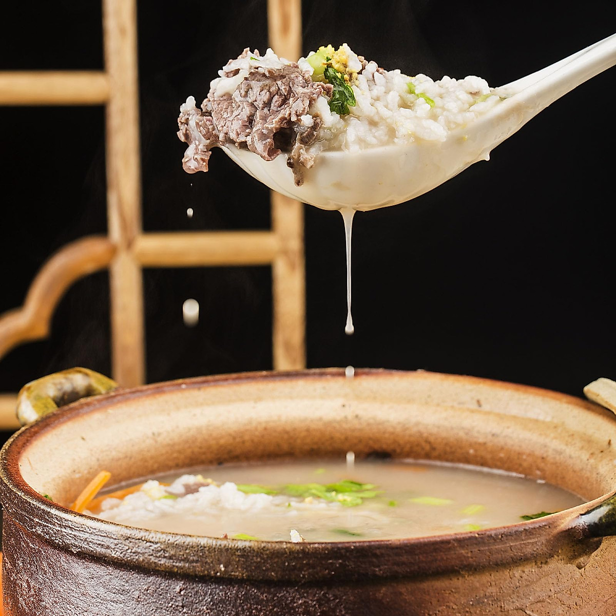 HANSGO 4PCS Ceramic Soup Spoons, 9 Inch Asian Soup Spoons, White Soup Spoons, Long Ladles Spoons