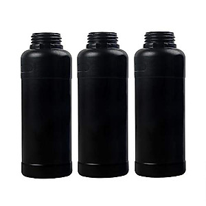 eTone 3X 500ml Darkroom Chemical Storage Bottles with Caps Film Photo Developing Processing Equipment (Black)