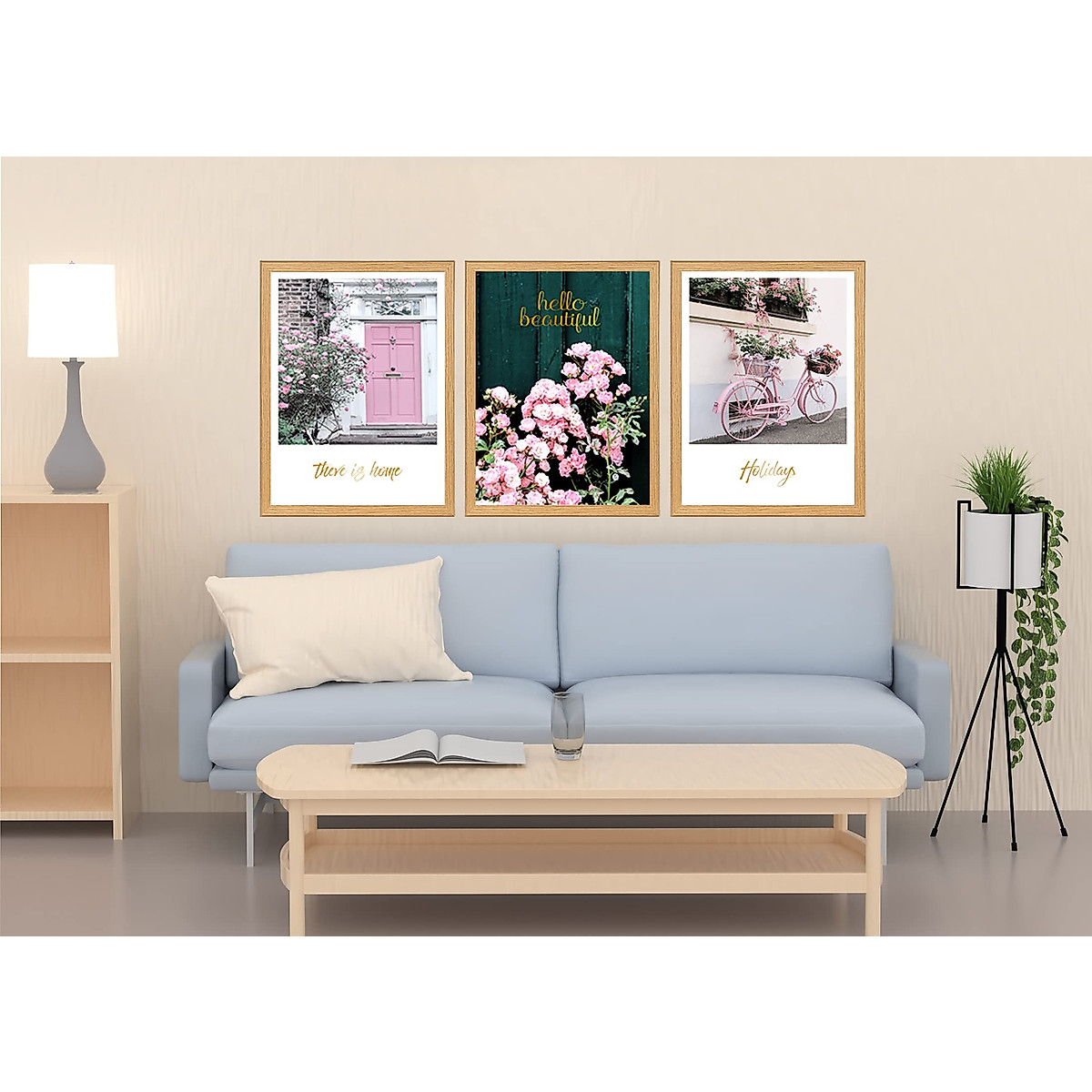 SEEDLING PHOTO FRAME 16x20 Frames Set of 3, 16x20 Picture Frames for Wall, Wooden Poster Frames with Plexiglass for Prints, Poster, and Art (Natural Wood)