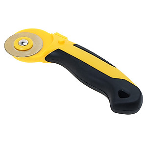 AUTOTOOLHOME 45mm Rotary Cutter Automatic Fabric Cutter 5pcs Titanium Replacement Blades 5pcs Pinking Rotary Blades with Safety Lock for Quilting, Sewing, Crafts