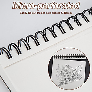 TKOOFN 9" x 12" Sketch Book Set Sketchpad, 100 Sheets Sketchbook for Drawing,73lb Spiral Bound Acid-Free Painting Paper for Adults Artists Beginners, 1 Pack