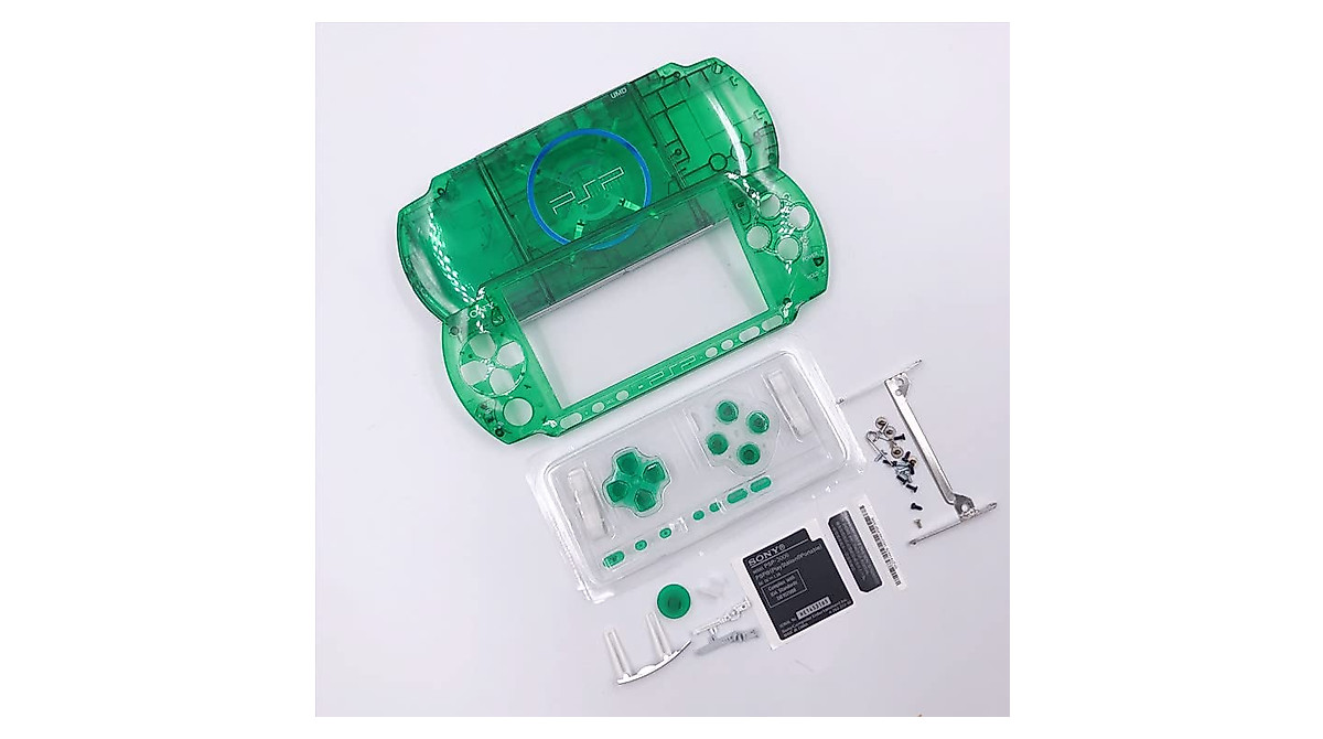 Clear Green PSP 3000 Housing Shell Replacement Set