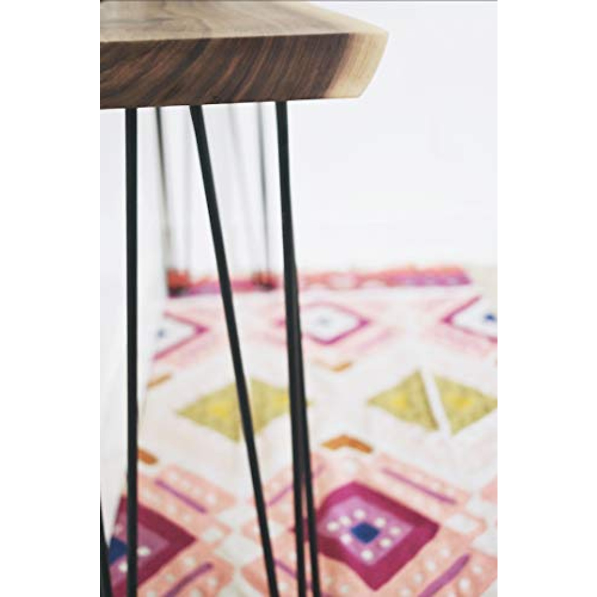 Live Edge Walnut Narrow Desk - Any Size - Handmade Black Walnut Computer Desk Mid Century Modern Walnut Desk