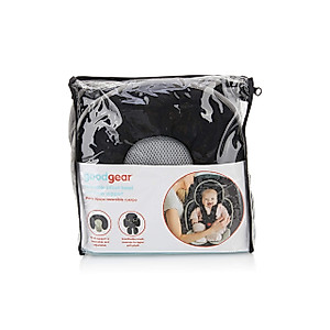 Good Gear Baby's Full Body Support Pillow, Newborn Infant Reversible Head, Neck, and Legs Protection for Car Seat, Stroller, Booster Seat - Black
