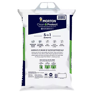 Morton Salt Water Softener Pellets Clean & Protect Rust Defense, 40 Lb (2 pack)