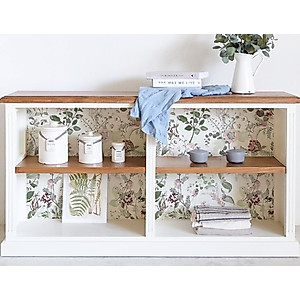 Erfoni 17.7"x118" Floral Wallpaper Boho Peel and Stick Wallpaper Floral and Leaf Contact Paper for Bedroom Decorative Wallpaper Self Adhesive Wallpaper Flower Removable Wall Paper Covering Wall Vinyl