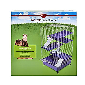 Kaytee My First Home Multi-Level Habitat with Casters for Pet Ferrets