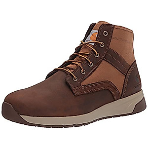 Carhartt mens Force 5" Lightweight Sneaker Soft Toe Ankle Boot, Brown Leather & Tan Duck, 10 US