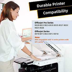 INKFUN 910 910xl Ink Cartridges Combo Pack Replacement for Printer Ink 910 for OfficeJet Pro 8020 8025 8025e 8035 8035e 8028 8022 8015 Printer, Black Cyan Magenta Yellow(4 Pack)