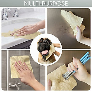 WOWOTEX Bamboo Rayon Disposable Face Towel Biodegradable Large Dry Face Wipes 60 Count/1 Box Extra Thick Soft Clean Facial Towels for Sensitive Skin, Makeup Removing, Facial Cleansing, Nursing, Travel