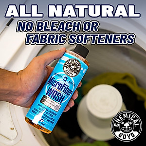 Chemical Guys CWS_201_16 Microfiber Cleaning Cloth & Car Wash Towel Concentrated Cleaning Detergent, 16 fl oz, Orange Scent