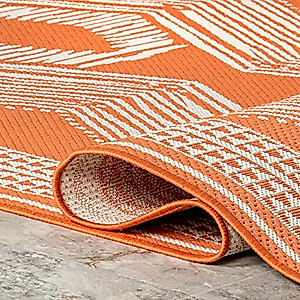 nuLOOM Ranya Tribal Indoor/Outdoor Area Rug, 8' x 10', Orange