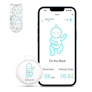 Sense-U Smart Baby Monitor + Baby Swaddle