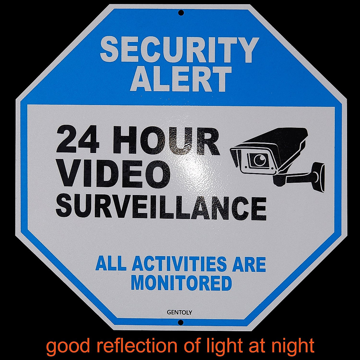Video Surveillance Sign - Home Security Sign - Security Camera Sign - All Activities are Monitored - Rust Free 12" x 12" Aluminum Sign, by Gentoly