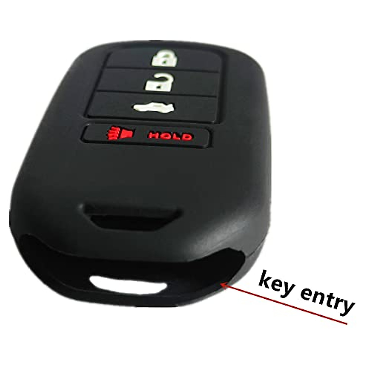 Silicone Key Fob Case Key Cover Key Skin Protector fit for 2013-2021 Honda Accord CR-V HR-V CR-Z 4 Buttons
