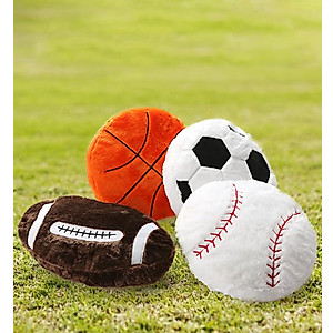 14inch Fluffy Soccer Balls Plush Pillow,Soft Soccer Ball Stuffed Toys,Decorative Soccer & Football Pillow Cushion Throw Pillow,Football Plushies Plush Doll for Home Deco Kids Big Sports Toy Gift