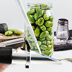 0-28% Salinity Refractometer ATC, Sodium Chloride (NaCl) Salt Level Meter Tester, Test Kit for Sea Water Brine Seawater Food Industry Pickle Soy Sauce, ±0.2% Accuracy