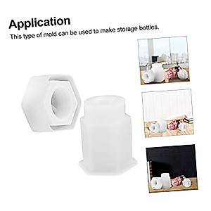 SEWACC 1pc Storage Box Mold Silicone Tray Mold Jewelry Organizer Box Hand Mold Box Silicone Molds DIY Bottle Jewelry Container Handmade Mold Storage Bottle Mold Storage Container Mold