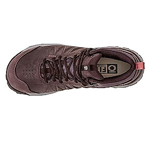Oboz Women's Sypes Low Leather B-Dry Waterproof Hiking Shoe, Peppercorn, 8.5