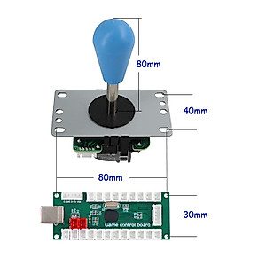 SJ@JX Arcade Game Controller DIY Kit Buttons with Logo Coin X Y Start Select 8 Way Joystick USB Encoder for PC MAME Raspberry Pi