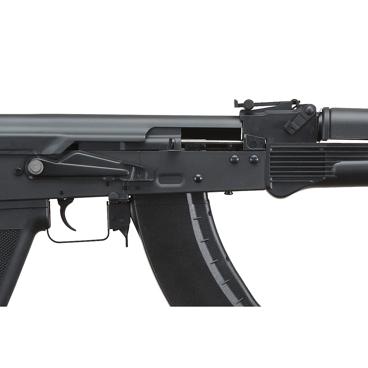 Licensed Lancer Tactical x Kalashnikov KR-103 USA SBR Airsoft AK74 AEG Rifle with Folding Stock - Includes Airsoft Speed Loader (Black)