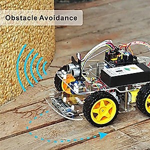 OSOYOO Robot Car Starter Kit for R3 | STEM Remote Controlled Educational Motorized Robotics for Building Programming Learning How to Code | IOT Mechanical DIY Coding for Teens Adults