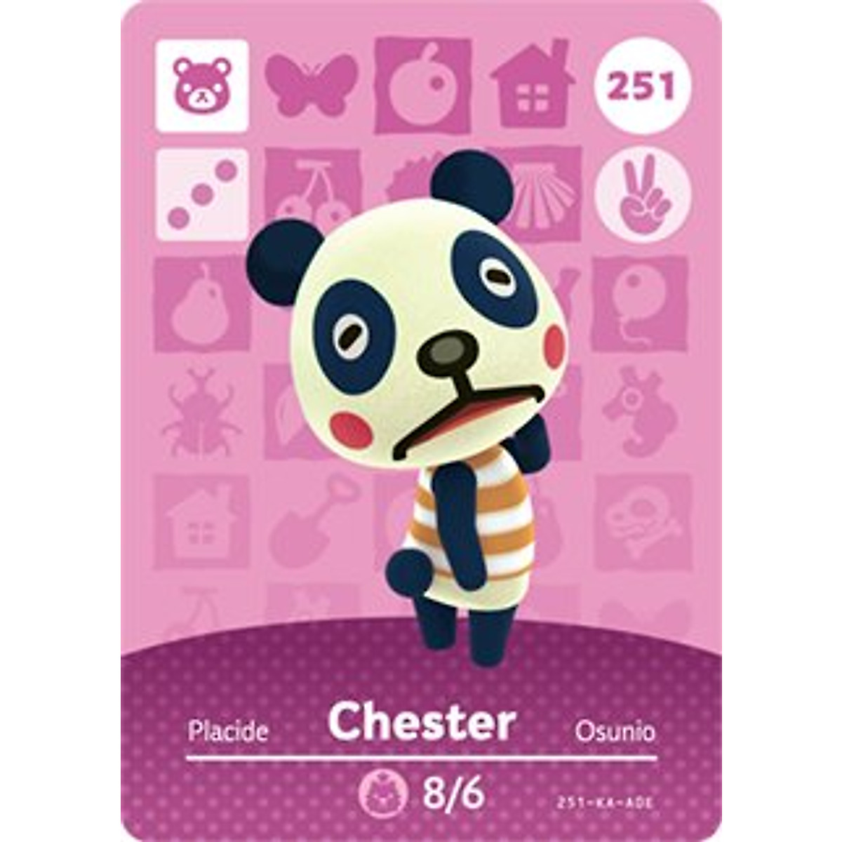 Chester - Nintendo Animal Crossing Happy Home Designer Amiibo Card - 251