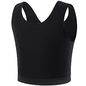 GCTBL Half Chest Binder for Transgender FTM Pullover Slim Fit Summer Tank Top (B, M)