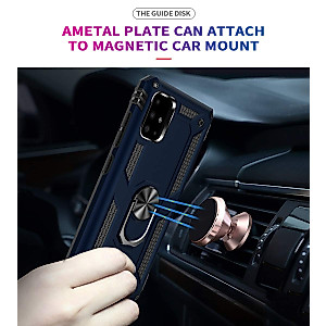 ADDIT A71 5G Case, Samsung Galaxy A71 5G Case [ Military Grade ] 15ft. Drop Tested Protective Case with Magnetic Car Mount Ring Holder Stand Cover for Samsung Galaxy A71 5G - Blue