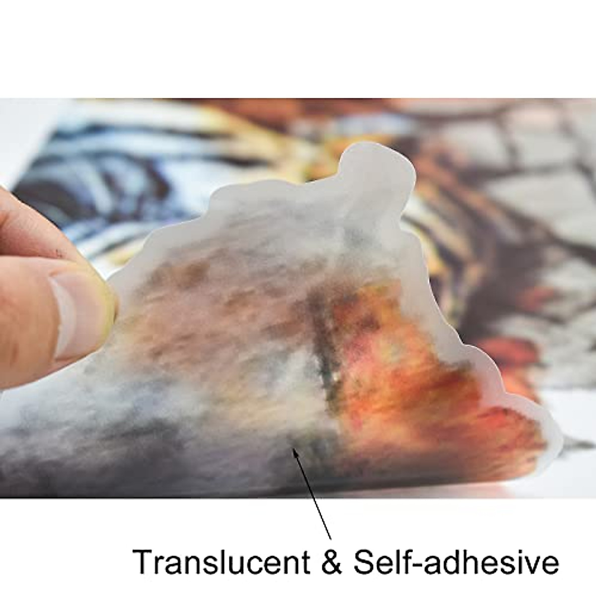 Pinenjoy 3D Tiger Wall Decal Smashed Wild Animal Wall Sticker 23.62x23.62inch Removable Self-Adhesive Vinyl Jungle Animal Wall Mural for Nursery Playroom Kids Room Bedroom Wall Decors