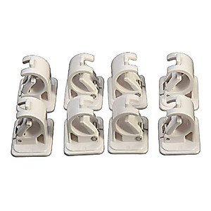 BEYST Self Adhesive Hooks Curtain Rod Bracket Pole,2/8 PCS Drapery Hook Holders Wall Brackets & Fixings Rod Holder Adhesive Rod Hooks for Home Bathroom
