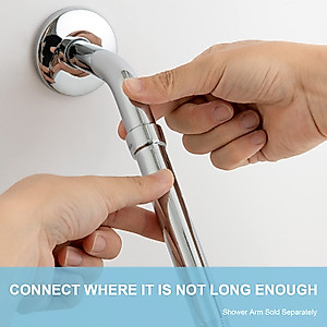 OFFO Shower Head Extension Arm, Shower Arm Extension Shower Head Extender Made of 304 Stainless Steel Shower Pipe Extension, Chrome 6 Inches